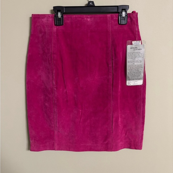 David Benjamin | Skirts | David Benjamin Pink Genuine Leather Suede ...